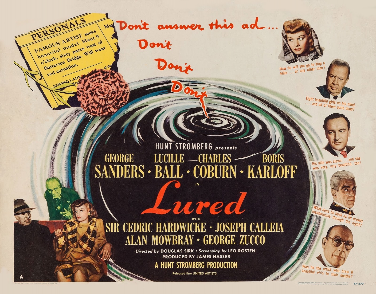 What A Character! The cast of LURED (1947) – Paula's Cinema Club